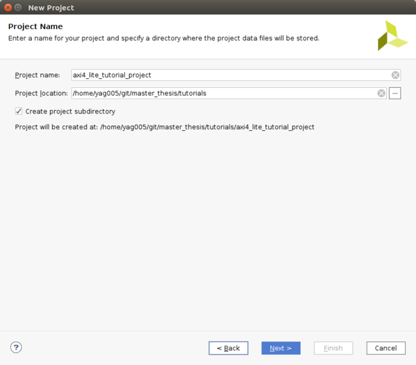 Creating example project with AXI4 Lite peripheral in Xilinx Vivado - ift